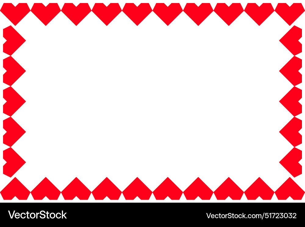 Abstract heart shapes frame clipart element Vector Image