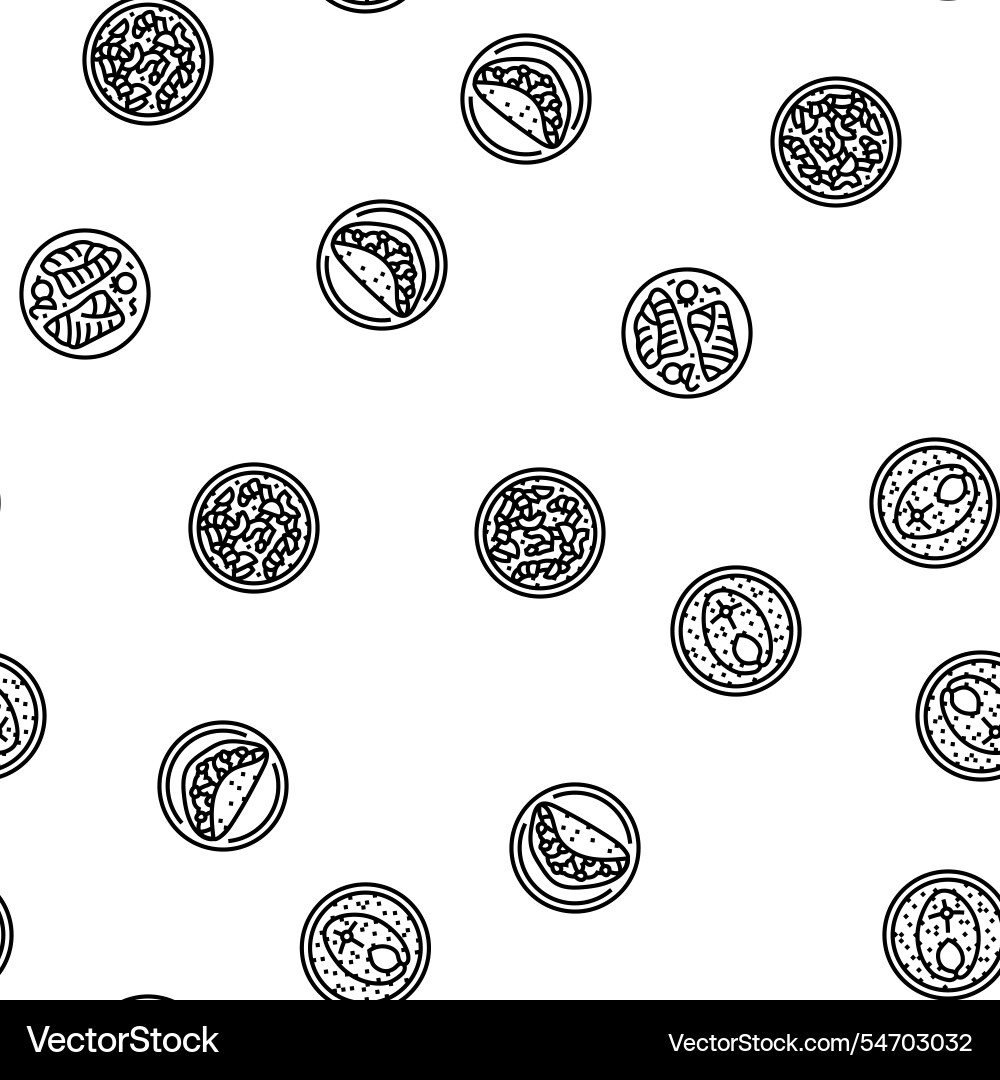Fish dishes seamless pattern Royalty Free Vector Image