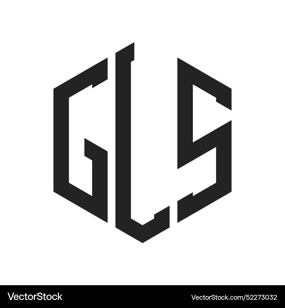 Gls logo design initial letter monogram Royalty Free Vector
