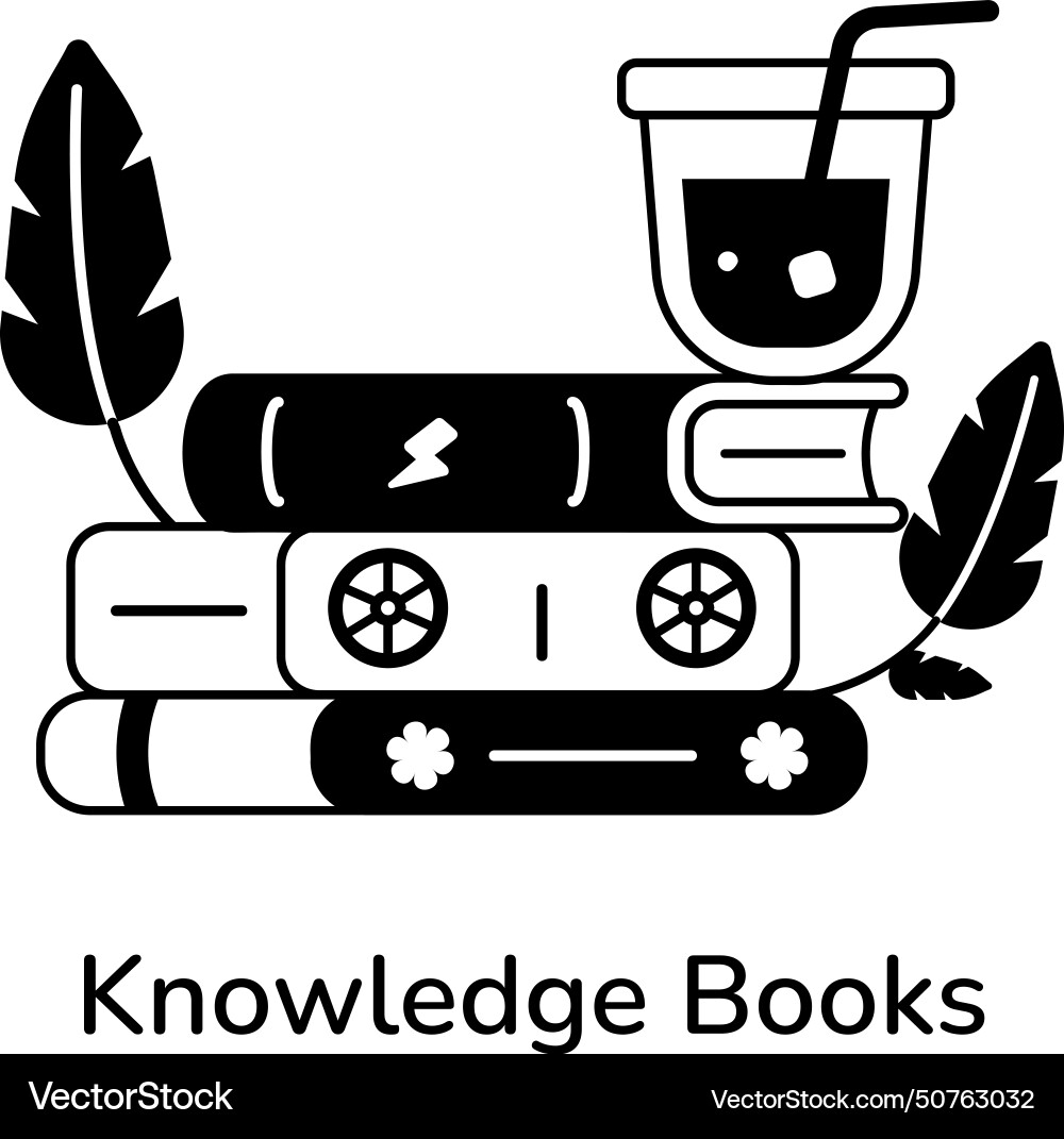 Knowledge books Royalty Free Vector Image - VectorStock