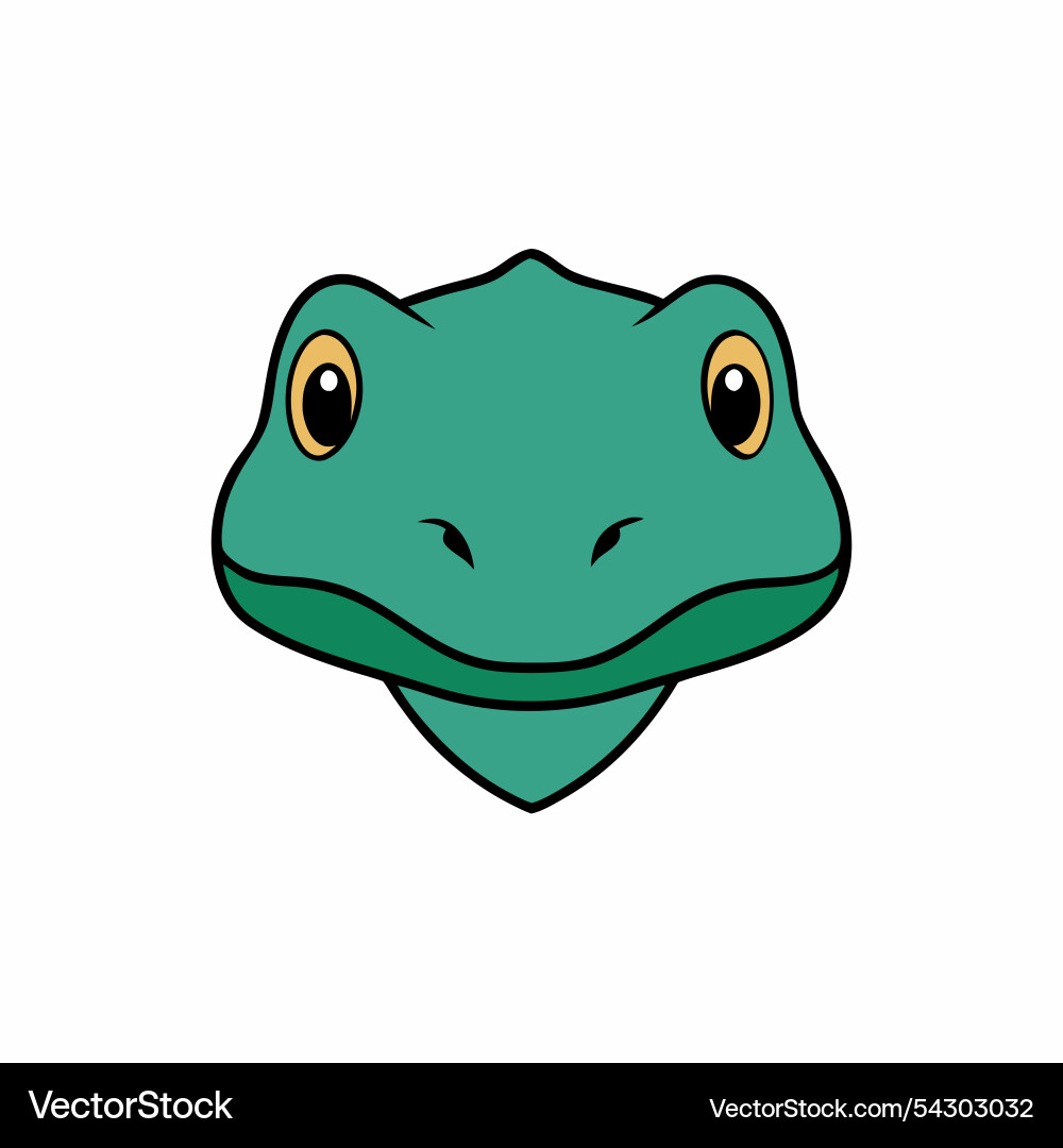 Komodo dragon head on white background Royalty Free Vector