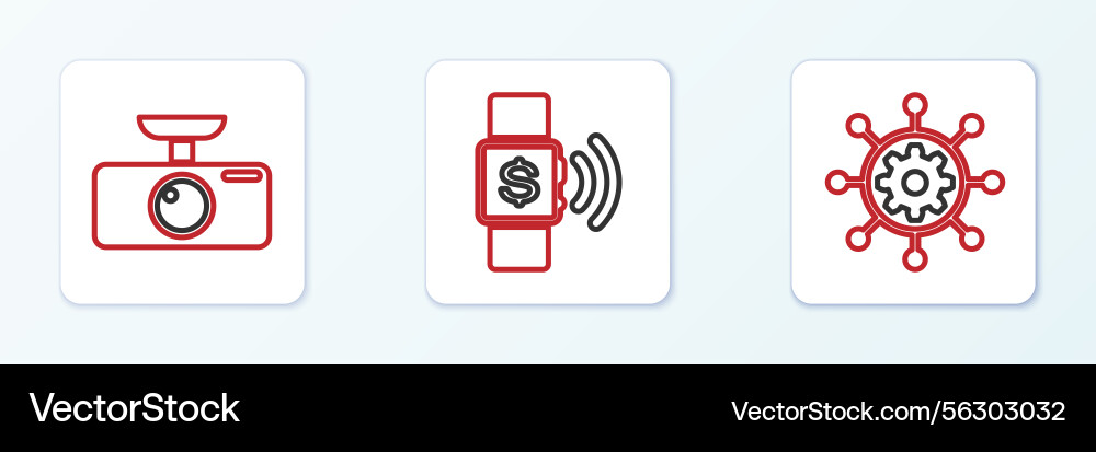 Smart Project Management Icons Royalty Free Vector Image