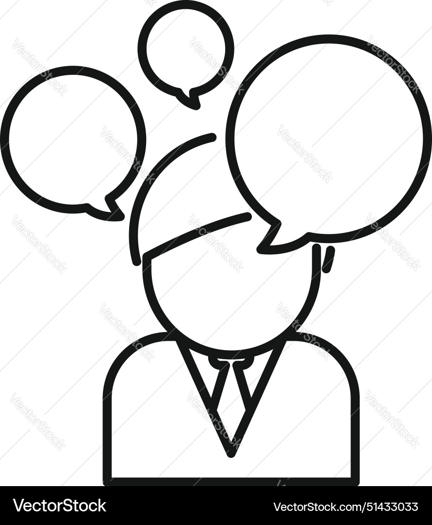 A person with speech Royalty Free Vector Image