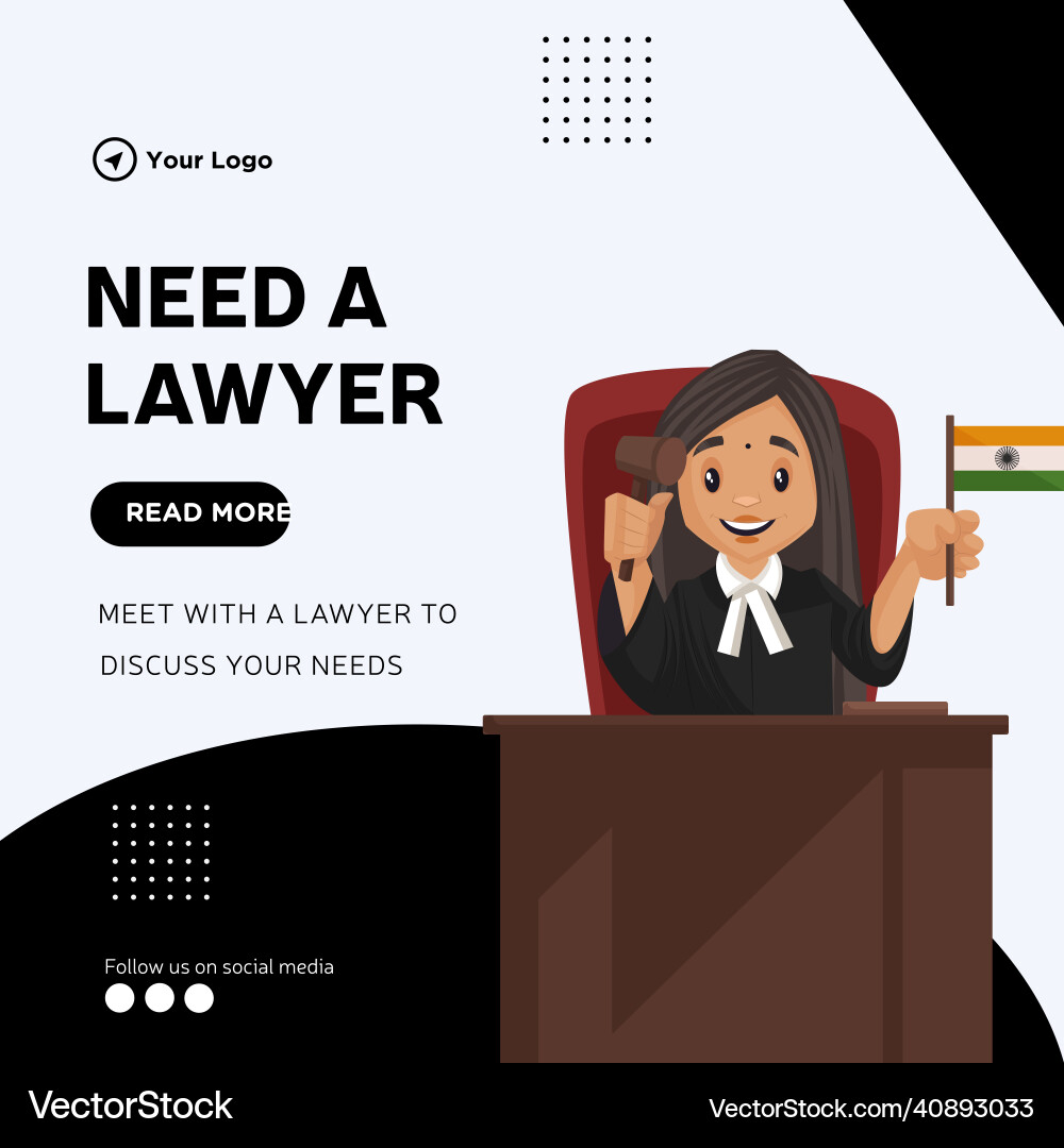 Banner design of judge Royalty Free Vector Image