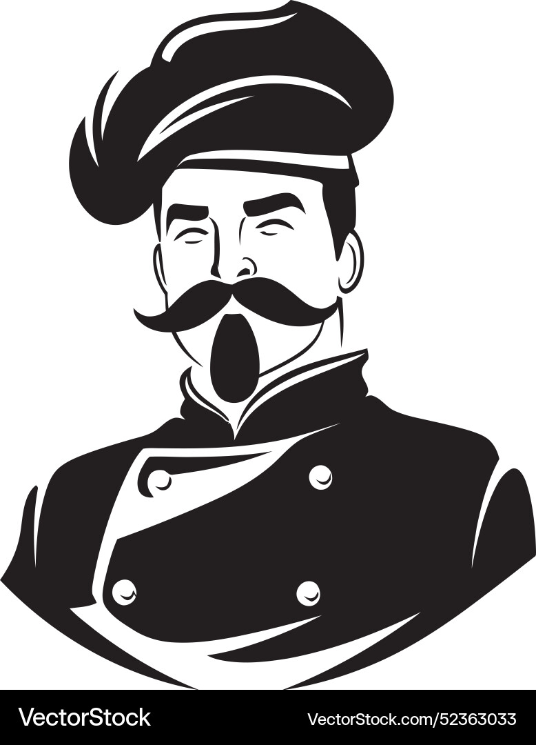 Chef cartoon character set in logo Royalty Free Vector Image