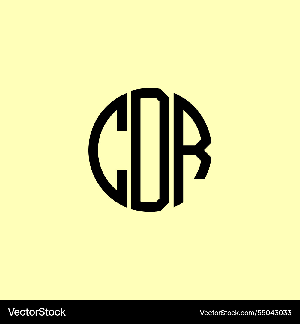 Creative rounded initial letters cdr logo Vector Image