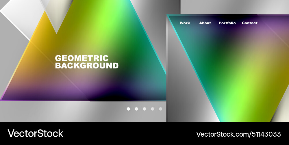 Metal triangles with colorful bright triangles Vector Image