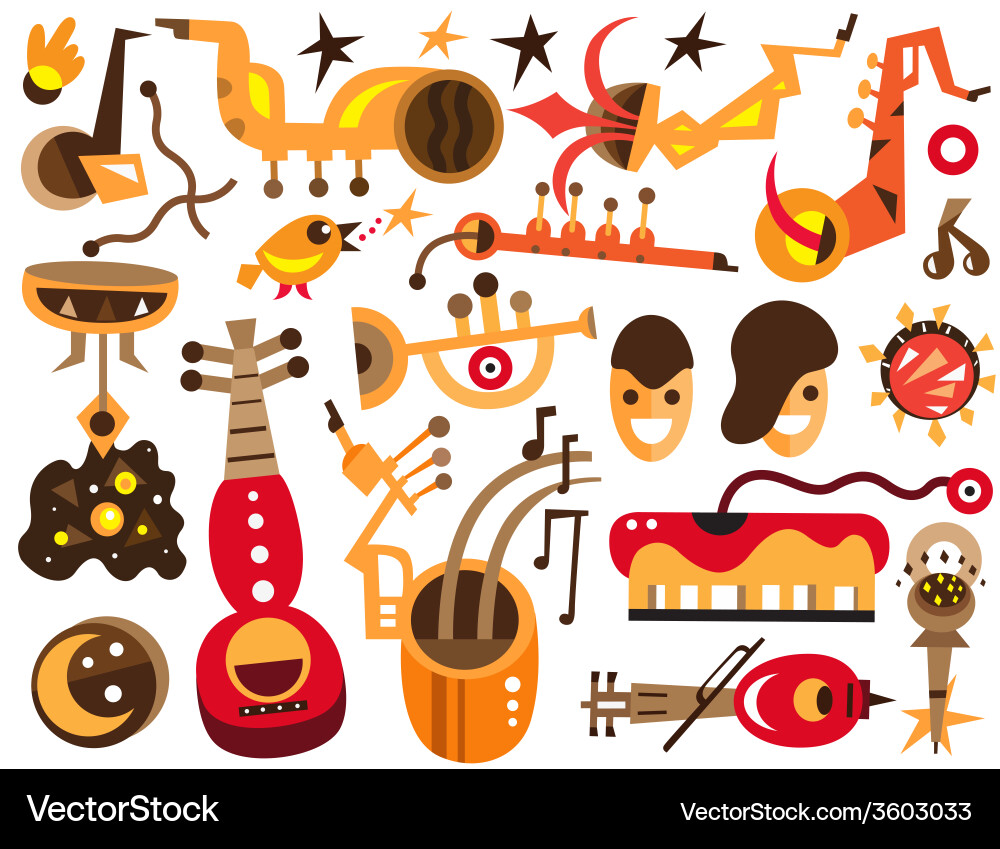 Musical instruments Royalty Free Vector Image - VectorStock