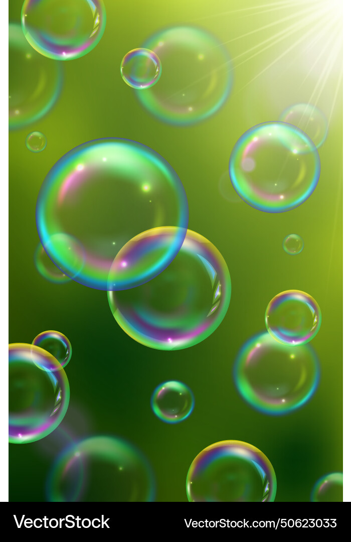 Soap bubbles background Royalty Free Vector Image