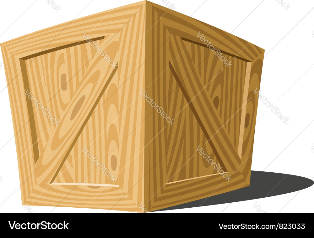 Wooden box Royalty Free Vector Image - VectorStock