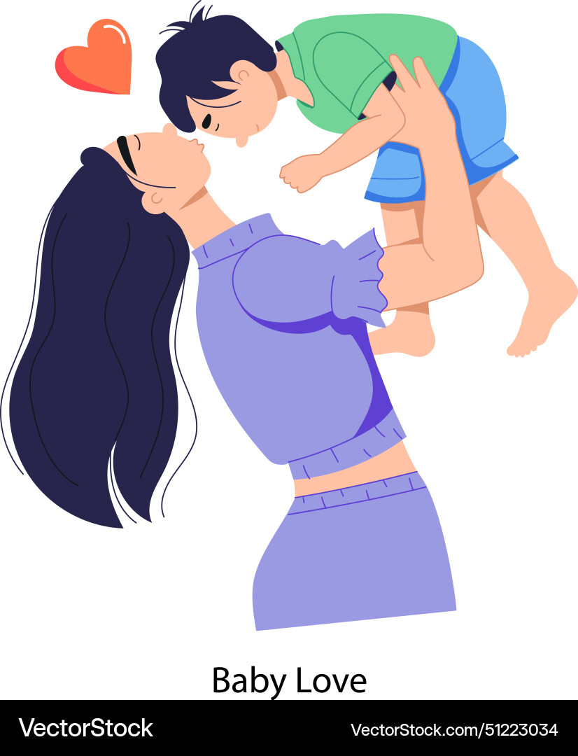 Baby love Royalty Free Vector Image - VectorStock