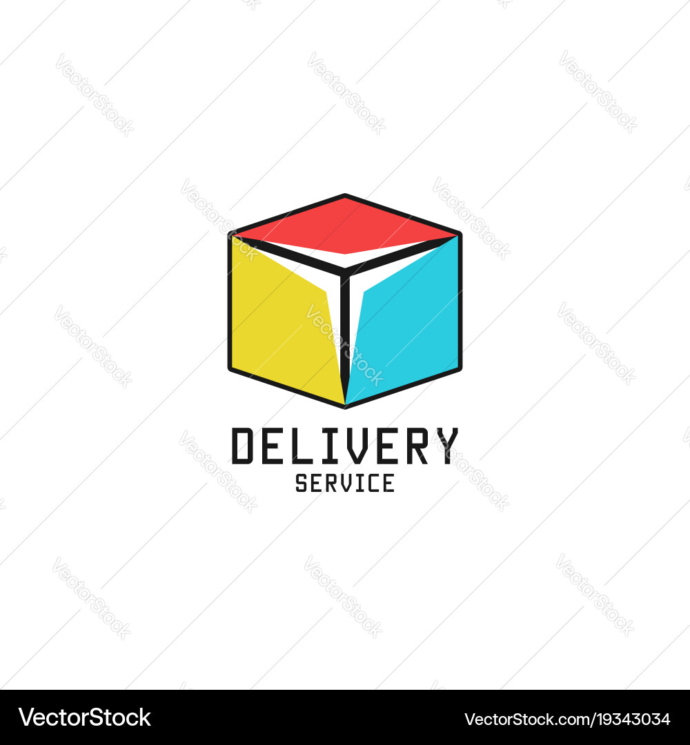 Box logo logistic delivery service icon isometric Vector Image