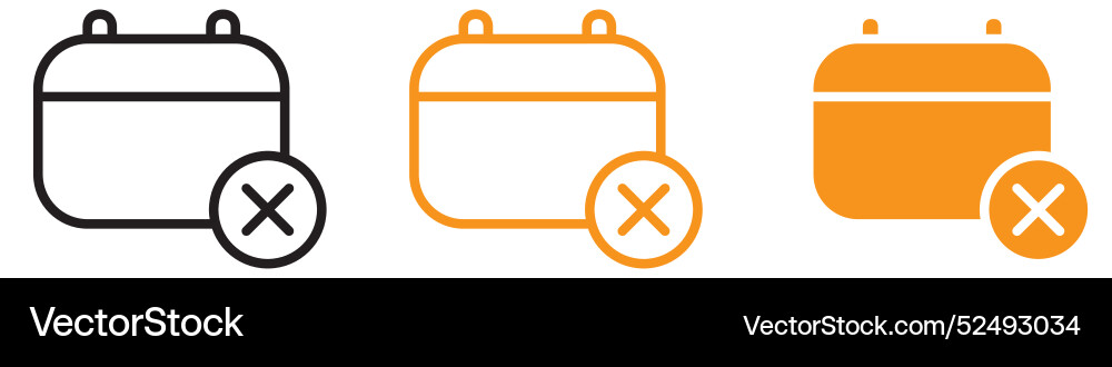 Cancel event icon for event management and Vector Image