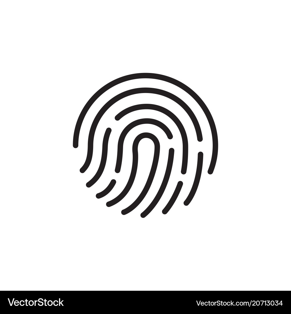Fingerprint Icon - Security Symbol Royalty Free Vector Image
