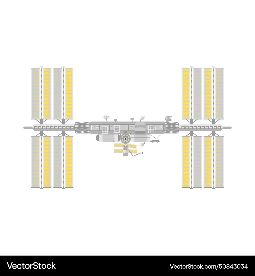 International space station spacecraft with top Vector Image