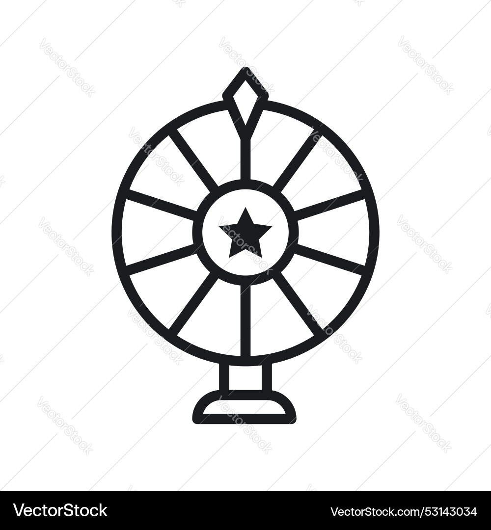 Lottery icon symbol on white background Royalty Free Vector