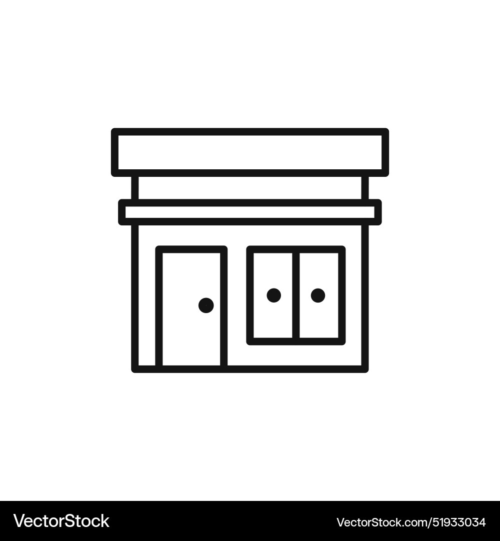 Retail storefront icon ideal for shop locators Vector Image