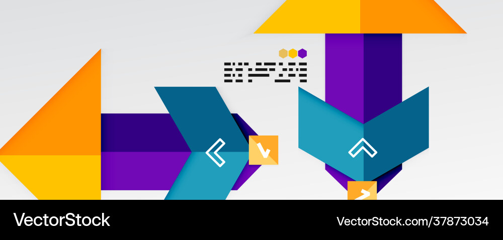 Shiny color triangles and geometric shapes Vector Image