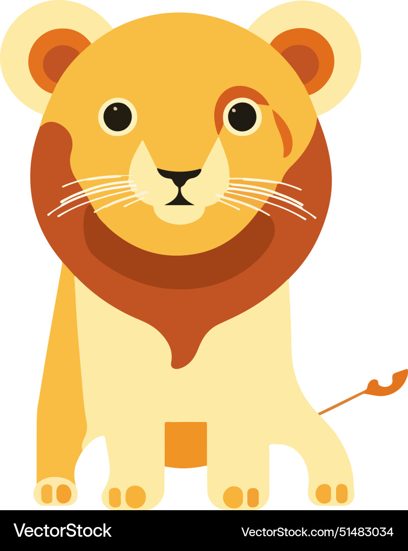 Small abstract lion Royalty Free Vector Image - VectorStock