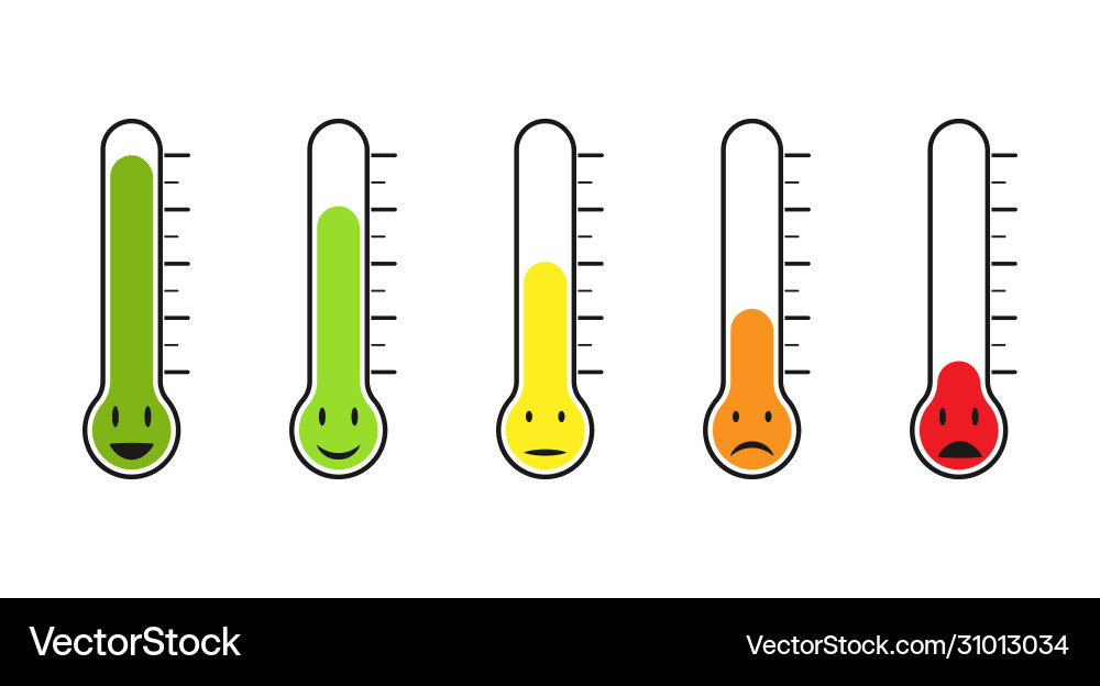 Thermometers with Temperature Readings Royalty Free Vector