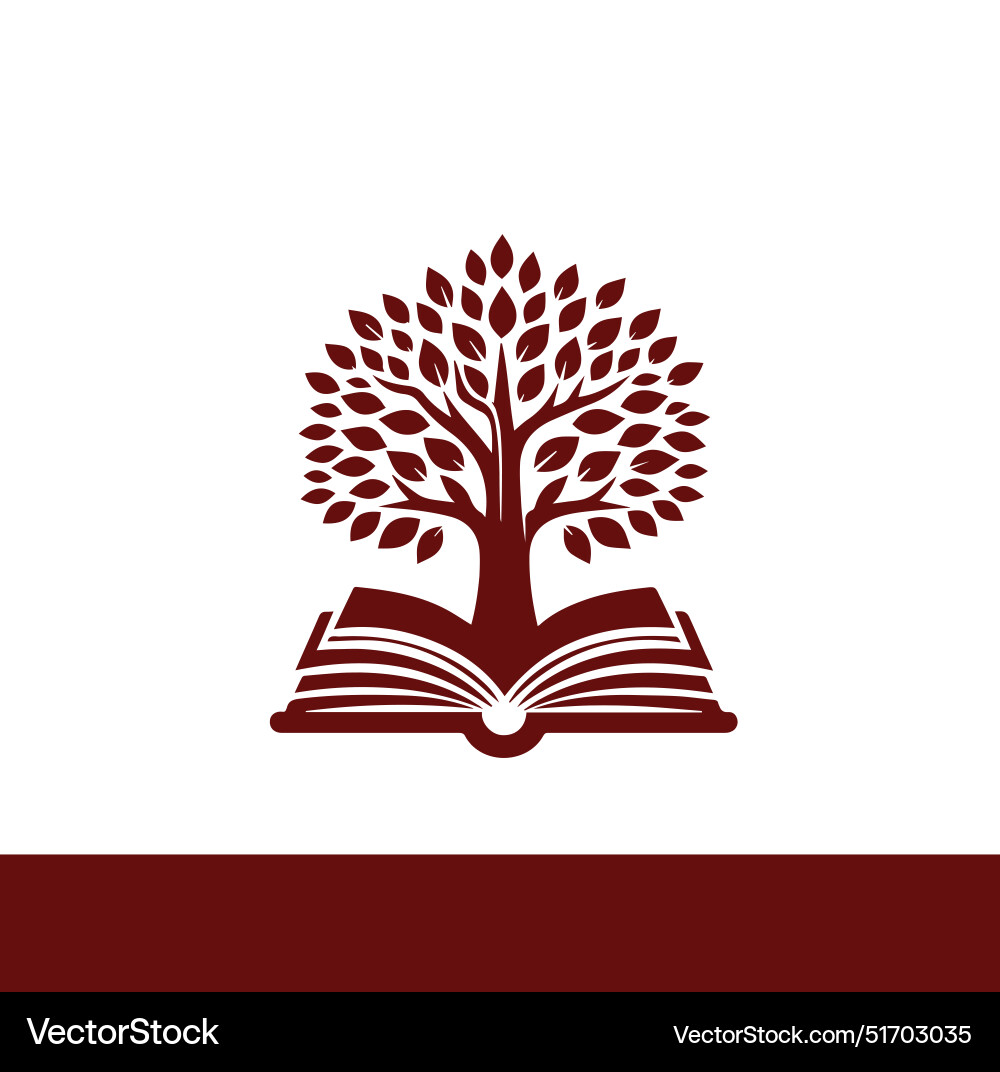 Book tree logo Royalty Free Vector Image - VectorStock