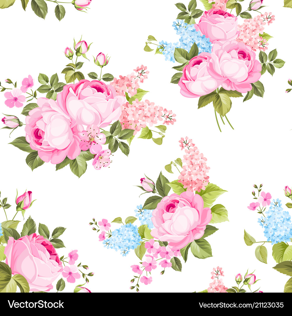 Elegant seamless rose pattern Royalty Free Vector Image