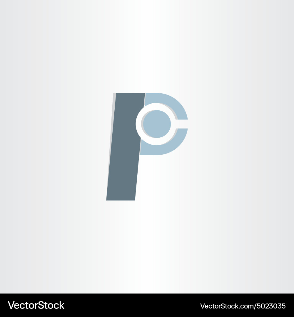 Letter p character symbol design Royalty Free Vector Image