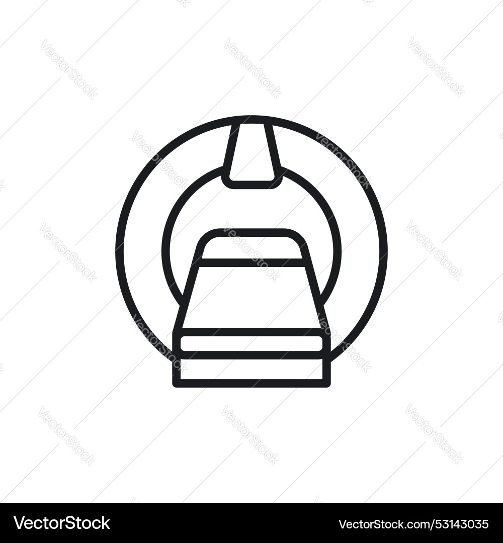 Mri icon symbol on white background Royalty Free Vector
