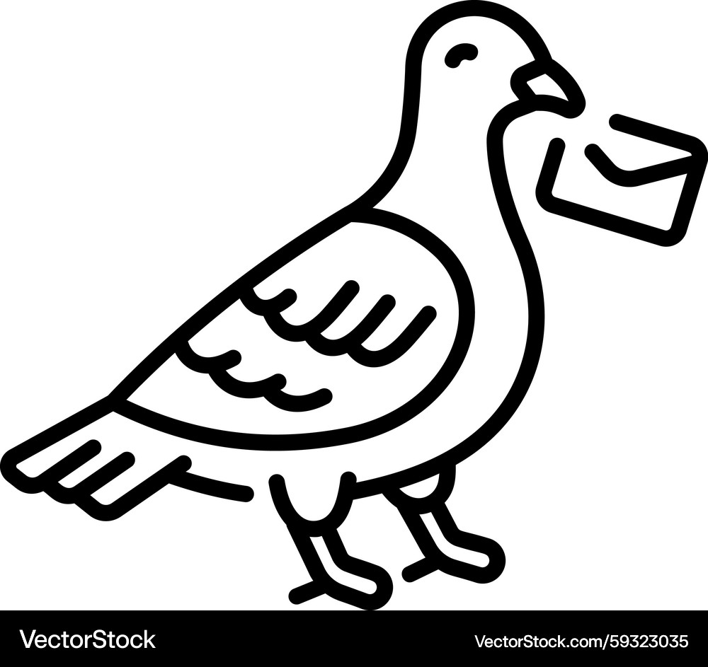 Pigeon message Royalty Free Vector Image - VectorStock
