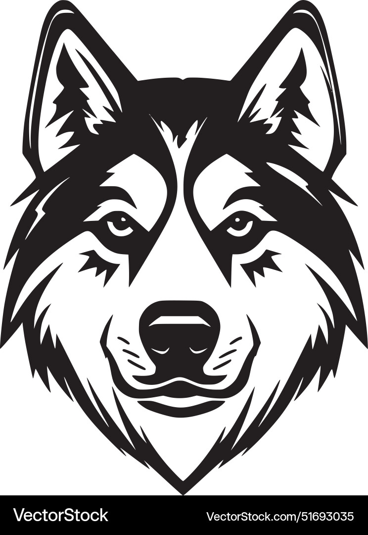 Siberian husky - high quality logo ideal Vector Image