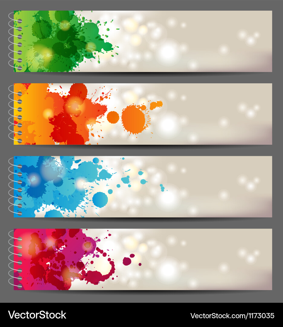Splash banners Royalty Free Vector Image - VectorStock