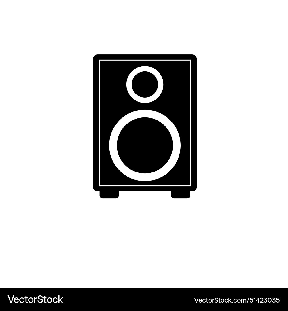 Studio music speaker audio solid flat icon Vector Image