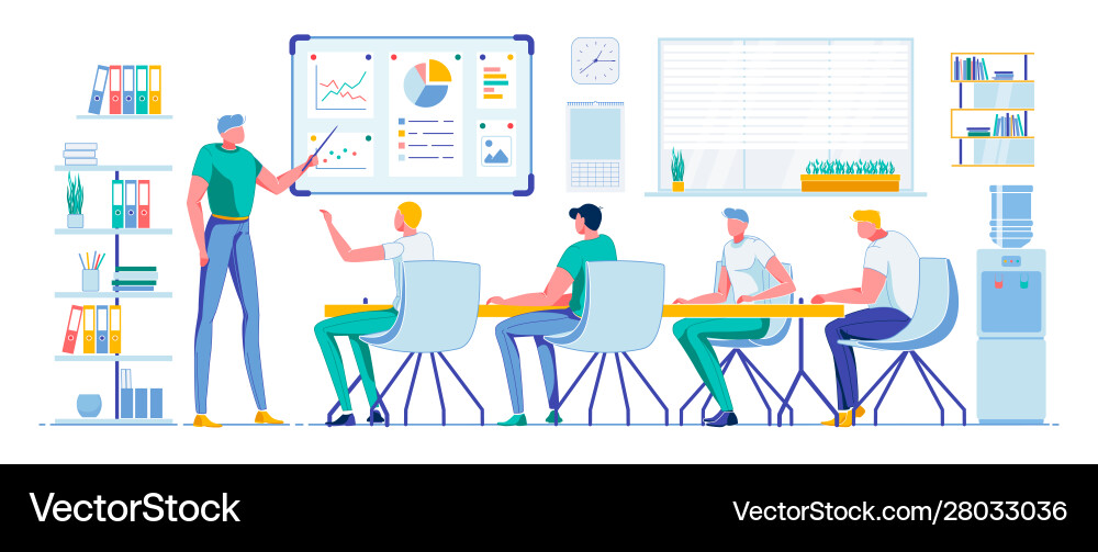 Business team meeting training courses coaching Vector Image