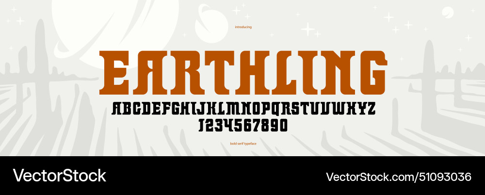 Classic style serif display font for logos Vector Image