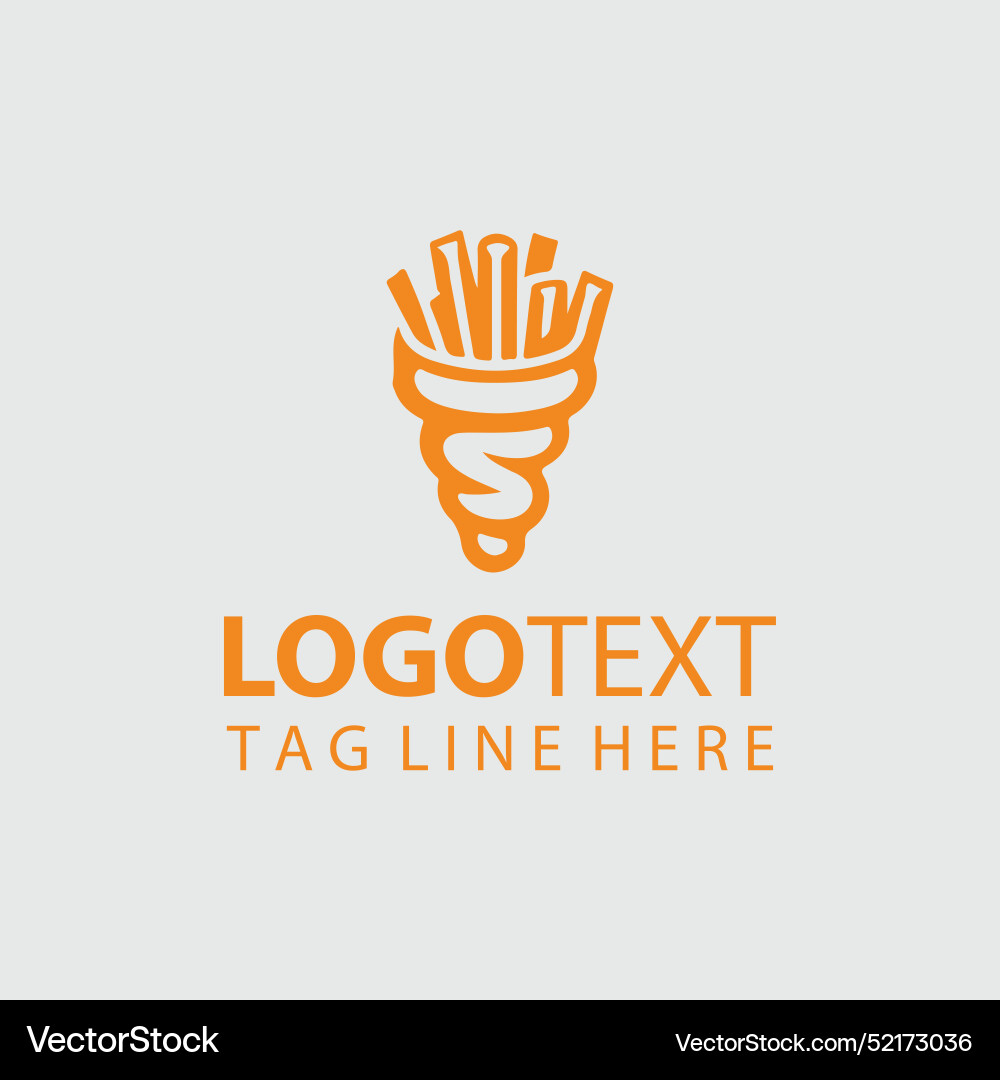 French fries logo Royalty Free Vector Image - VectorStock