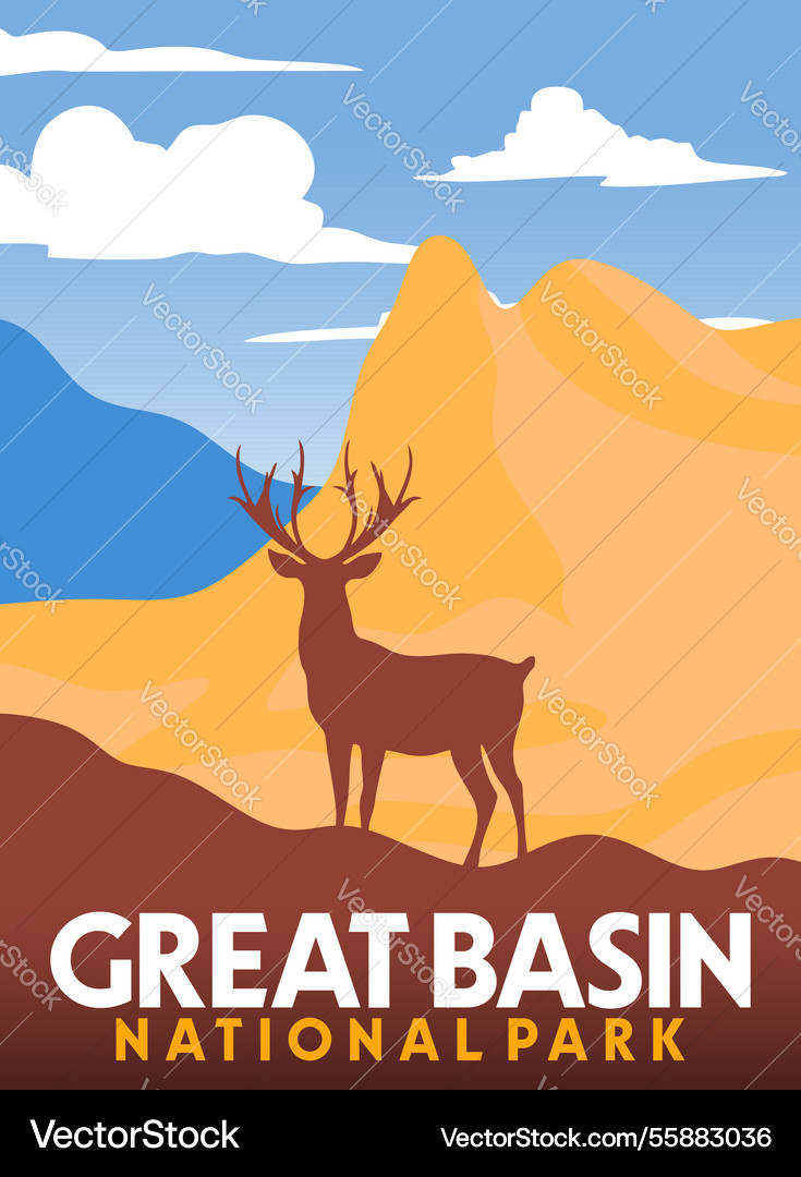 Great basin national park with beautiful natural Vector Image