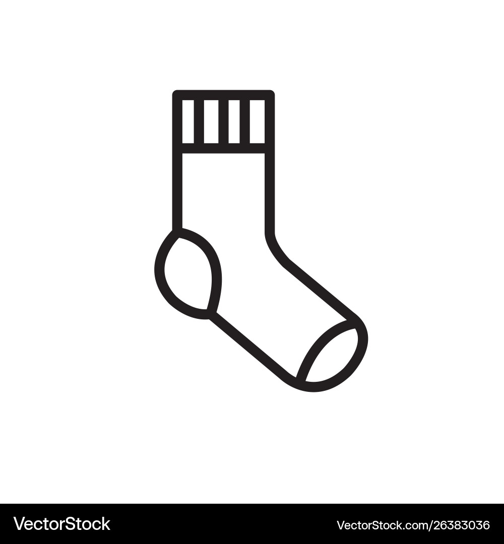 Sock clipart drawing icon symbol Royalty Free Vector Image