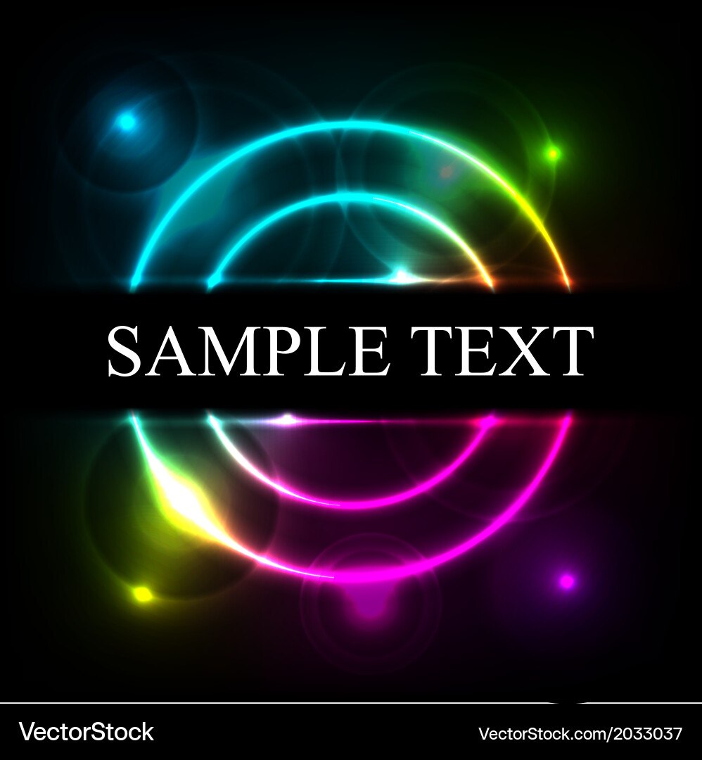 Abstract colorful glow background with rings Vector Image