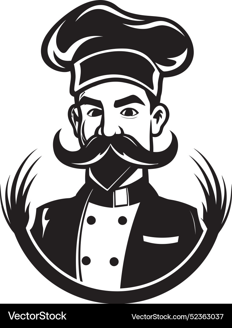 Abstract style chef bund Royalty Free Vector Image