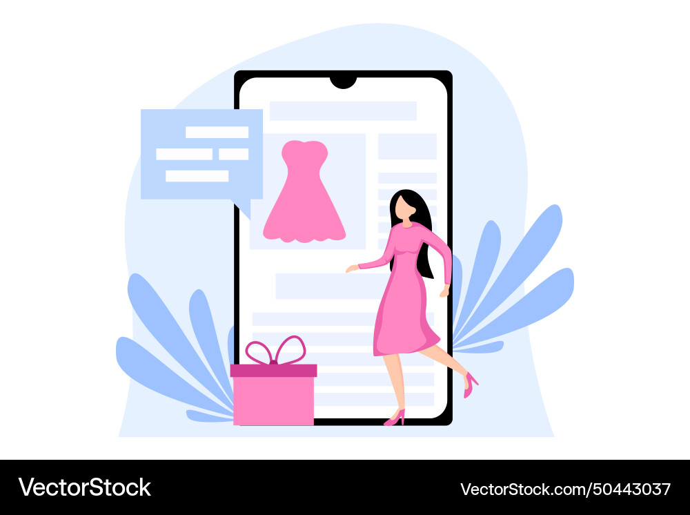 E commerce flat design Royalty Free Vector Image