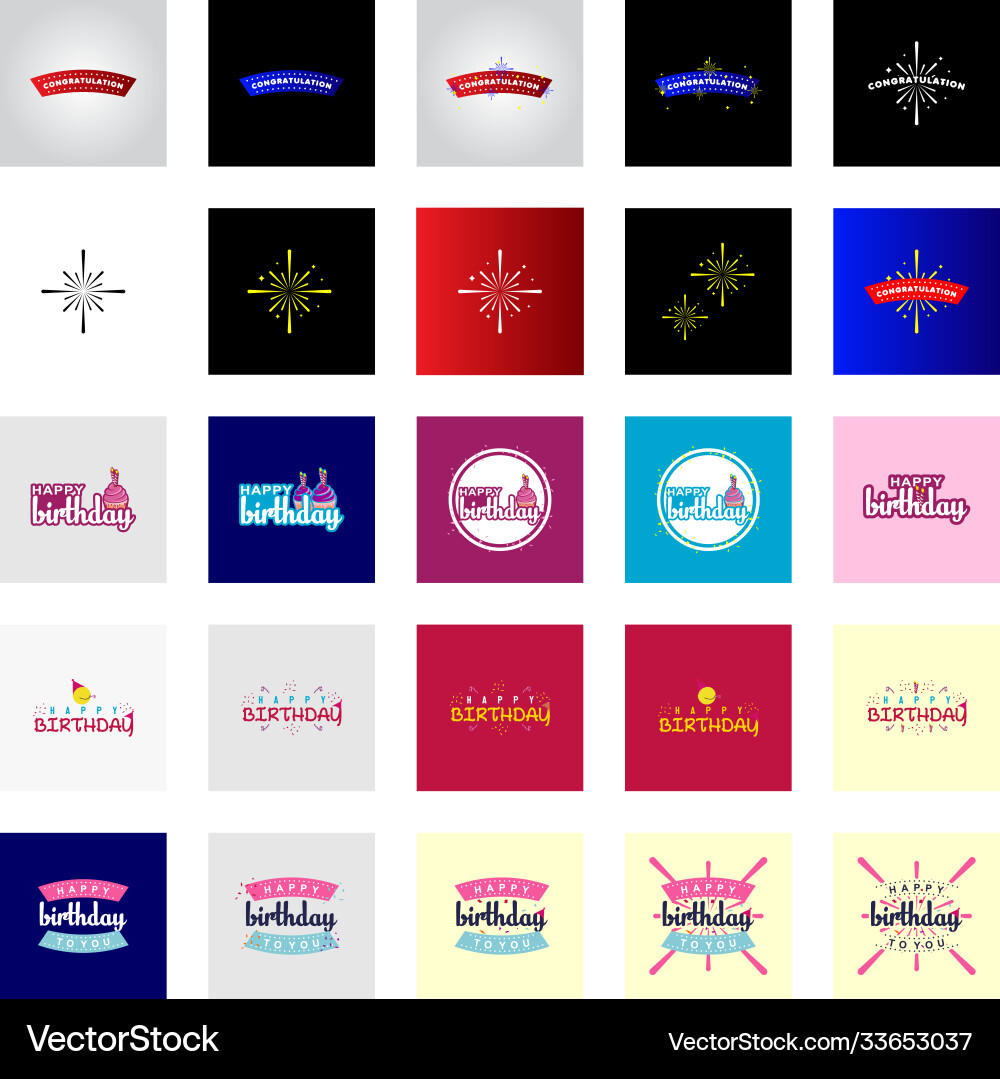 Happy birthday template design Royalty Free Vector Image