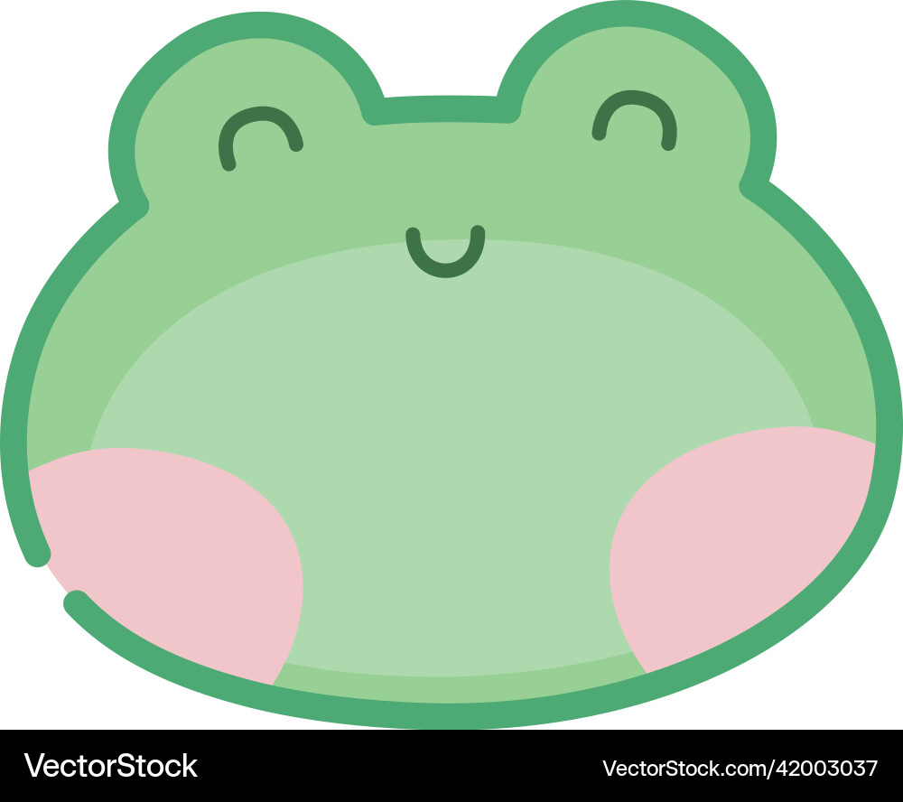 Happy frog face Royalty Free Vector Image - VectorStock