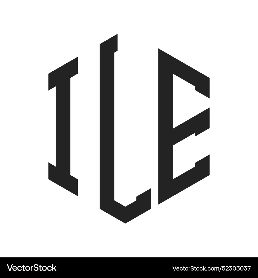 Ile logo design initial letter monogram Royalty Free Vector
