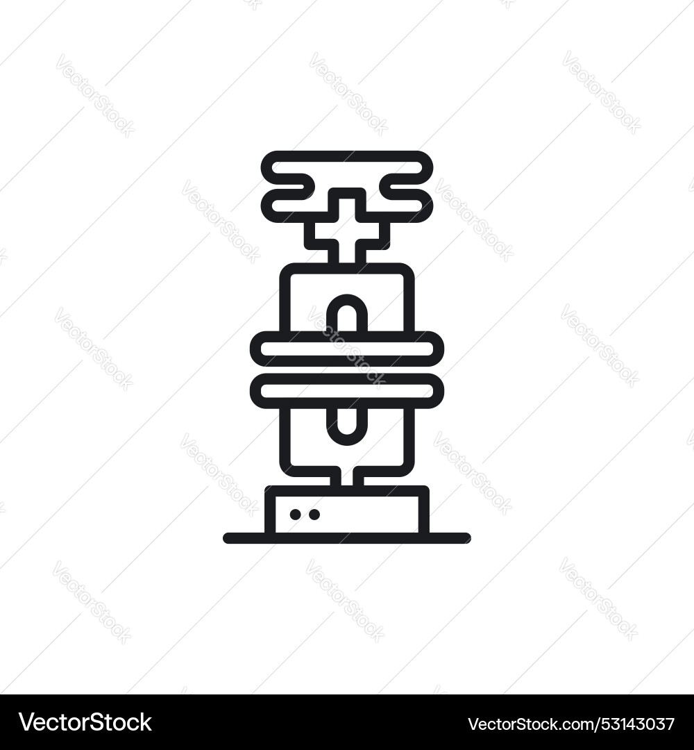 Machine press icon symbol on white background Vector Image