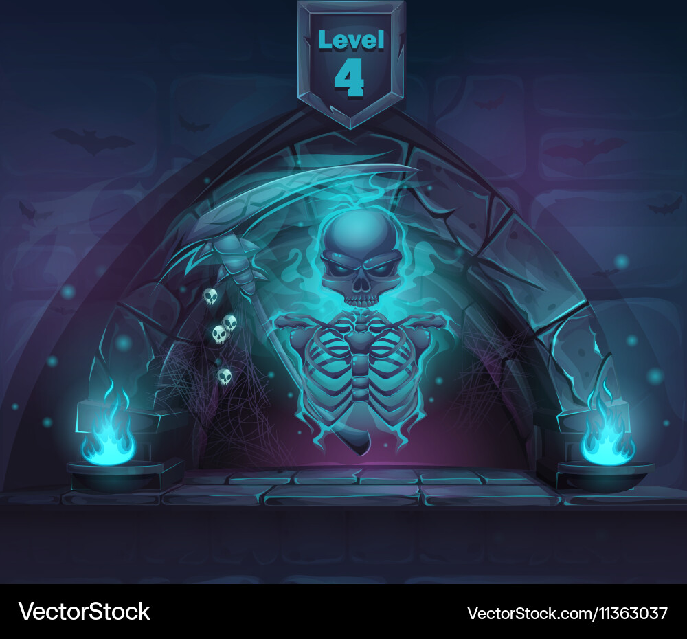 Magic Skeleton Portal Royalty Free Vector Image