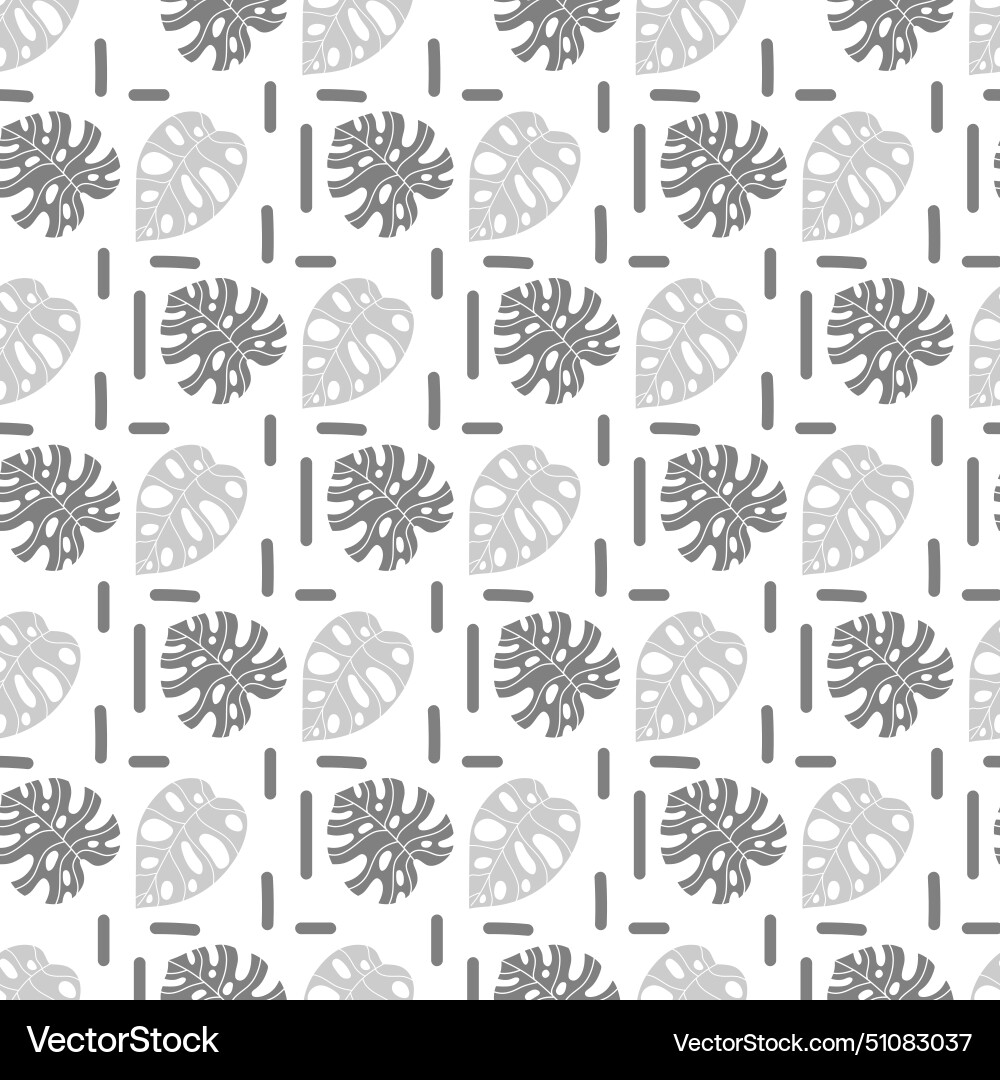 Monstera seamless pattern design Royalty Free Vector Image