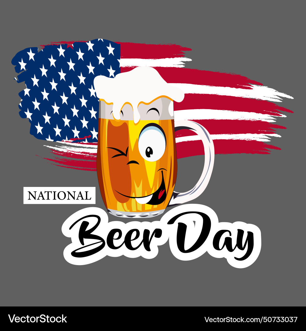 National beer day in usa Royalty Free Vector Image