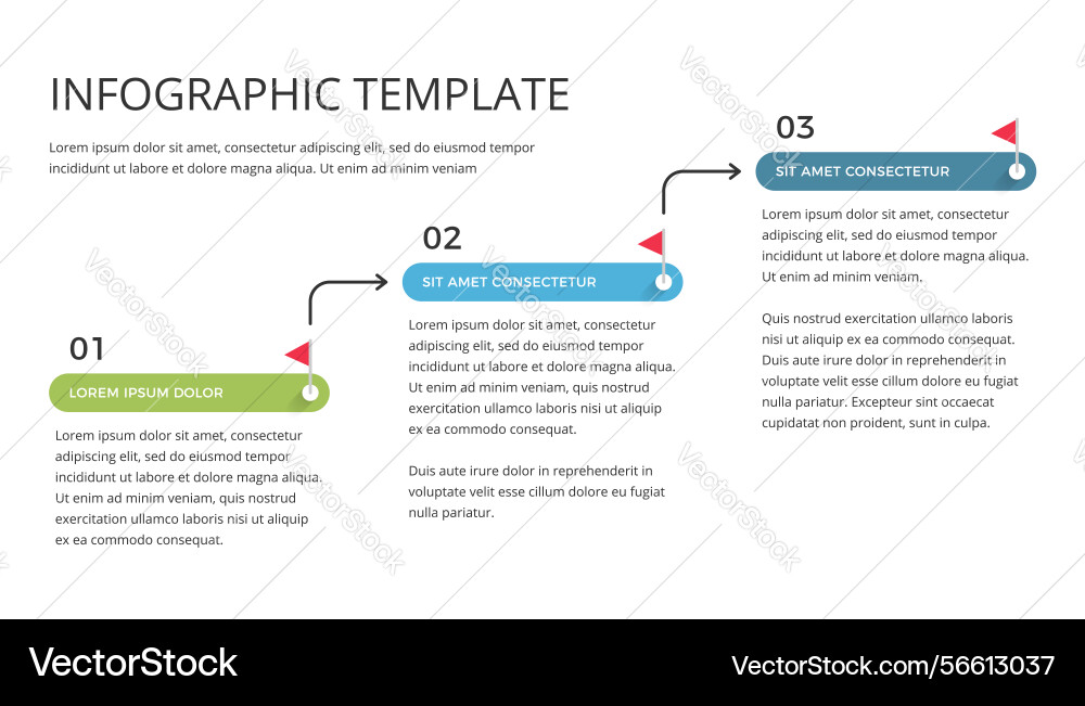 Process infographic template Royalty Free Vector Image