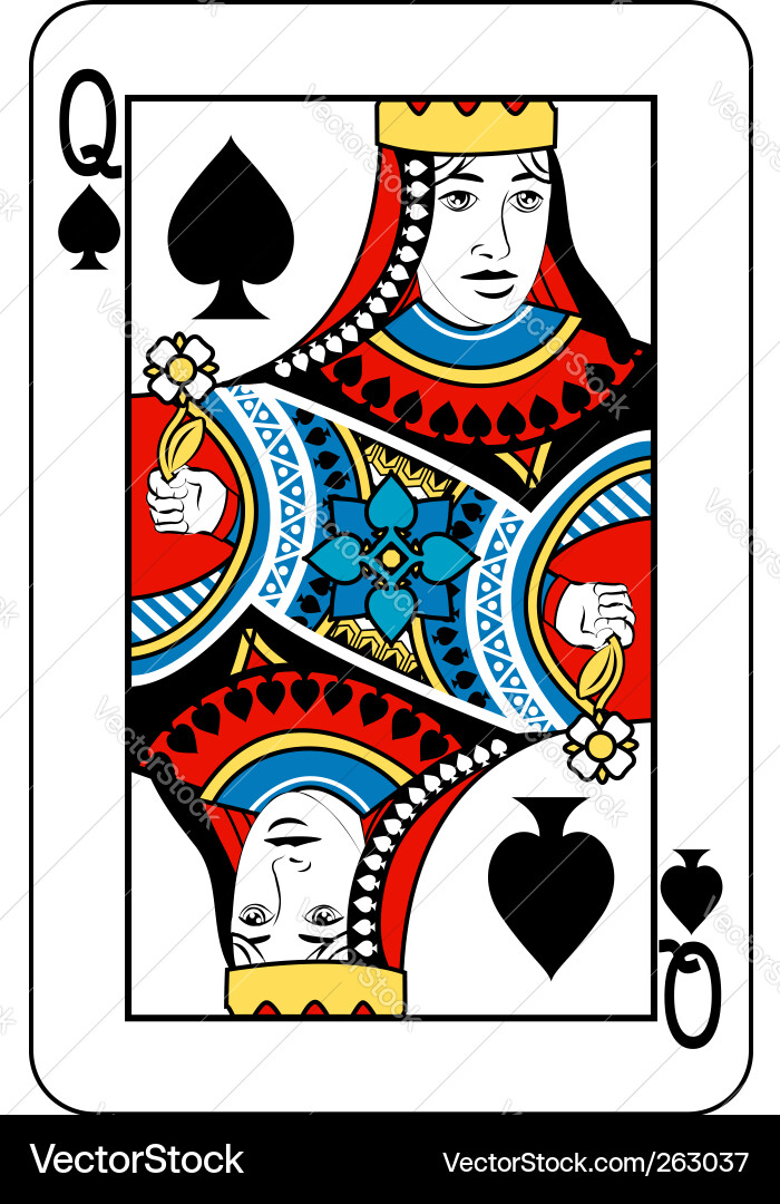 Queen of spades Royalty Free Vector Image - VectorStock