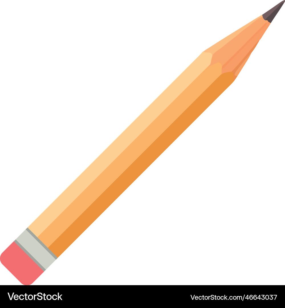Yellow pencil tip drawing Royalty Free Vector Image
